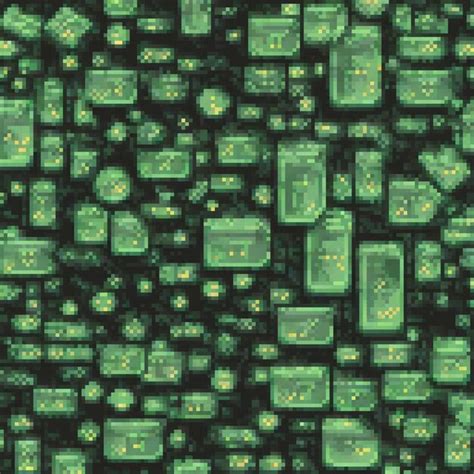 Vintage Greenkeyed Pixel Art Keyboard Perfect For Retro Gaming