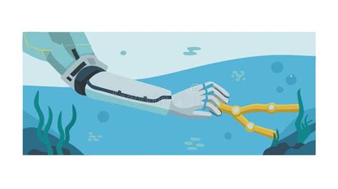 Robotic Hand With Integrated Circuitry And Microchip Bionic Tech Vector Design Generative Ai