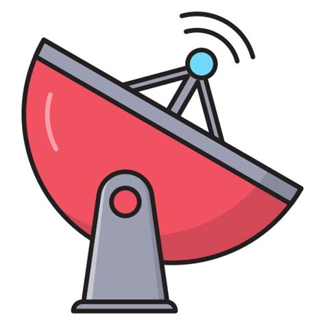Icono De Antena Parabólica Vector Stall Lineal Color