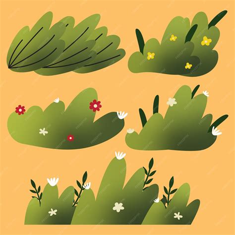 Premium Vector Grass Set Elements Vector Illustration