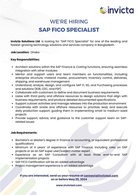 Invicta Solutions Ltd On Linkedin Invicta Sapfico Sapconsultant