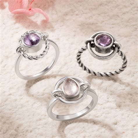 Spinel Fidget Ring With Unique Kinetic Spinner Silver Saturn Ring