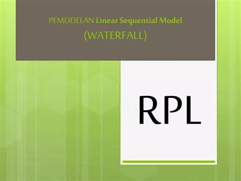 Ppt Pemodelan Linear Sequential Model Waterfall Powerpoint