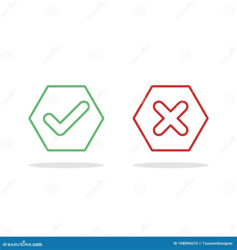 Check And Wrong Marks Tick And Cross Marks Accepted Rejected Approved Disapproved Yes No