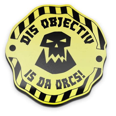 X6 Objective Secured Orc Tokens Fat Dwarf