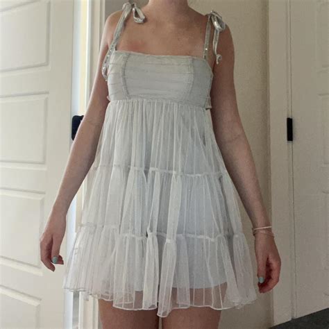 Xxs Lucy In The Sky Dress In A Blue Silver Color Depop