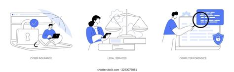 Security Abstract Concept Vector Illustration Set Stock Vector Royalty