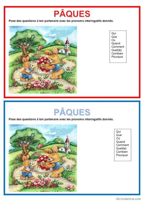 2 Pâques Décrire une image Pratique orale Français FLE fic