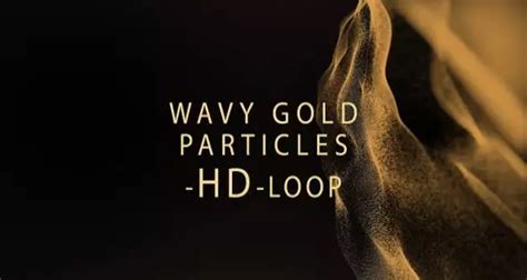 فوتیج بک گراند متحرک پارتیکل طلایی 31886 Wavy Gold Particles Background