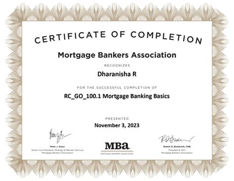 Dharanisha R On Linkedin Mortgage Basics Certification Mortgage Bankers Association