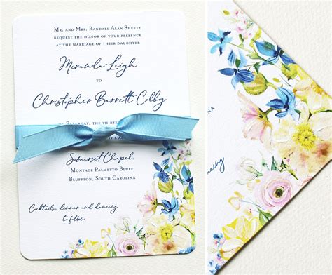 Simple Watercolor Wedding Invites Momental Designs