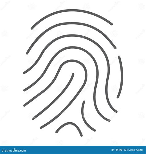 Cryptographic Signature Thin Line Icon Security Stock Vector