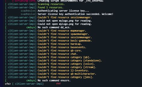 resources not starting server discussion cfx re community