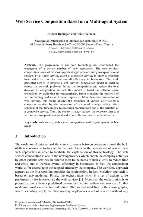 Pdf Web Service Composition Based On A Multi Agent System