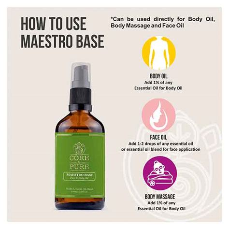 Buy Core & Pure Maestro Base Massage Oil 100 ml Online at Best Price ...