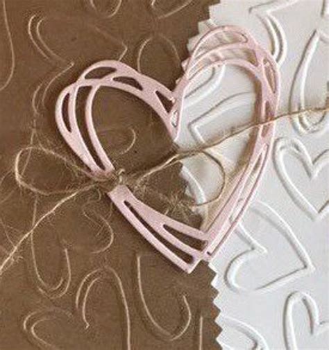 Handmade Greeting Card Love Card Pink And White Embossed Etsy