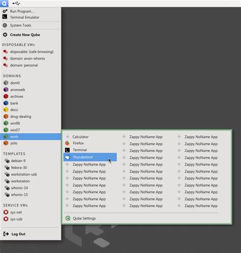 App Menu Redesign Issue QubesOS Qubes Issues GitHub