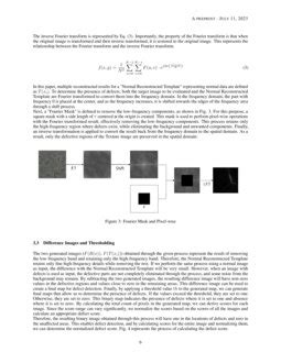 Tfr Texture Defect Detection With Fourier Transform Using Normal Reconstructed Template Of