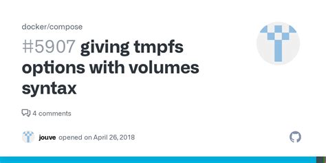 Giving Tmpfs Options With Volumes Syntax Issue Docker Compose Github