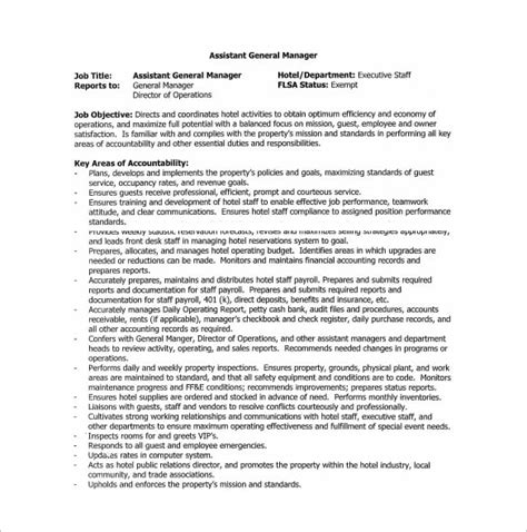 Resort General Manager Job Description Humannaa