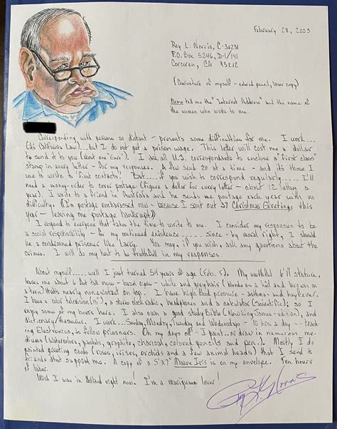 Deceased Serial Killer Roy Norris Handwritten Letter Envelope Set