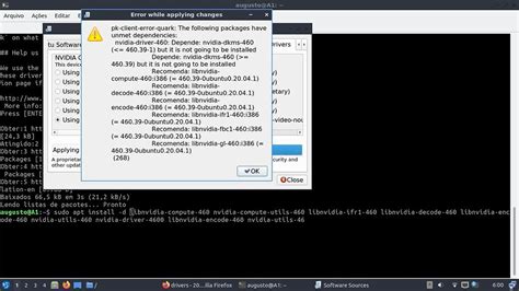 Lubuntu 20 04 2 64 Focal Nvidia PPA Driver 460 DKMS Error Lubuntu