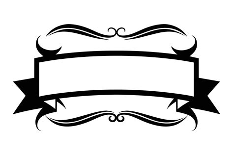Curly Scroll Elegant Frame Typography Ribbon 55100879 Vector Art At