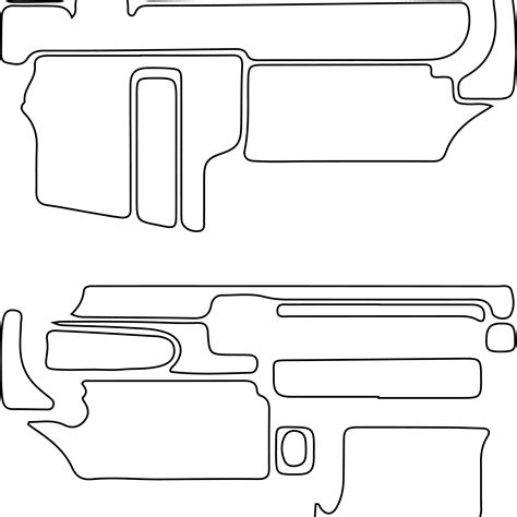 Ar15 Ar 15 Engraving Vectors Svg Ai Blank Template Black Inspire Uplift