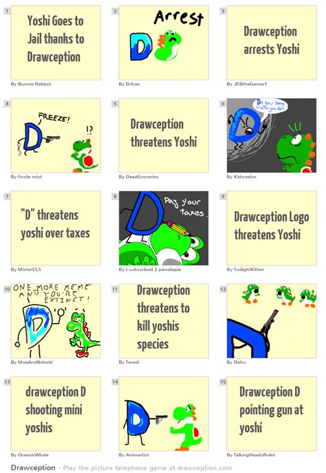 Yoshi Goes To Jail Thanks To Drawception Drawception