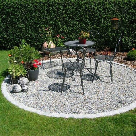 18 Kies Terrasse Romantischer Garten Paling Baru