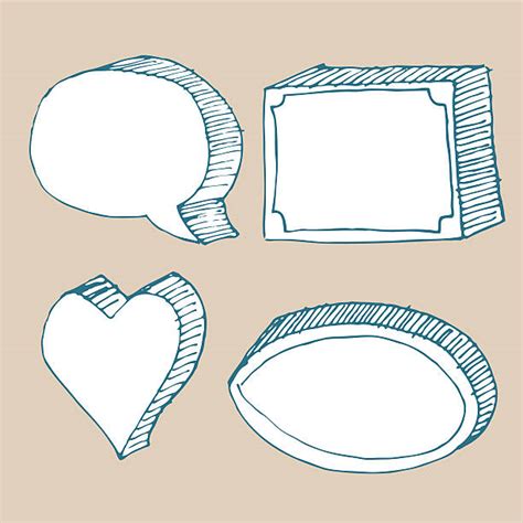260 Hand Drawn 3d Speech Bubbles Sketchy Doodles Stock Illustrations