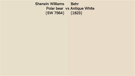 Sherwin Williams Polar Bear Sw 7564 Vs Behr Antique White 1823 Side
