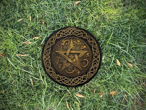 Altar Tile Pentacle Pentagram Altar Wall Decor Witchcraft Etsy