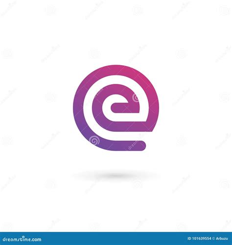 Elementi Del Modello Di Progettazione Dell Icona Di Logo Della Lettera E Illustrazione