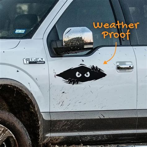 Car Bumper Stickers Cat Hide Monster Funny Car Stickers Temu