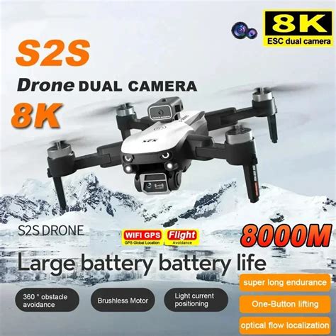 RC쿼드콥터 KBDFA S132 미니 드론 GPS 장애물 회피 브러시리스 모터 RC 8K 듀얼 카메라 HD 헬리콥터 전문