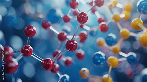 A Molecular Model Of A Complex Organic Compound Atoms And Molecules