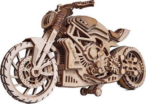 Amazon Wood Trick ウッドトリック モーターバイクdms 自走する3dウッドパズル 木製模型 立体パズル おもちゃ