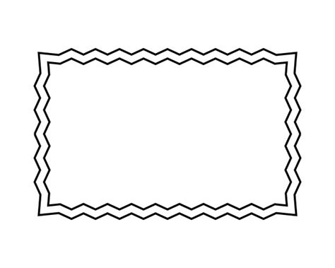 Rectangle Frame With Zigzag Edges Blank Text Box Vector Image