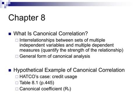 Canonical Correlation Analysis Ppt
