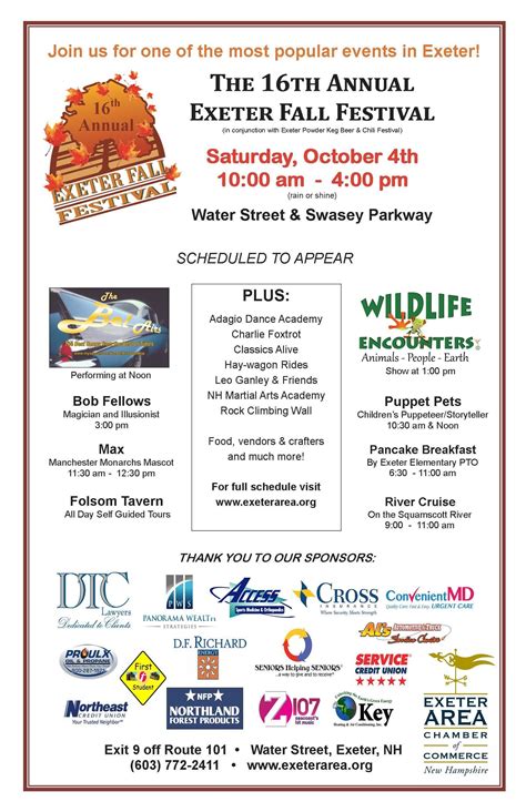 Get Ready For The Exeter Fall Festival Oct 4 Exeter NH Patch