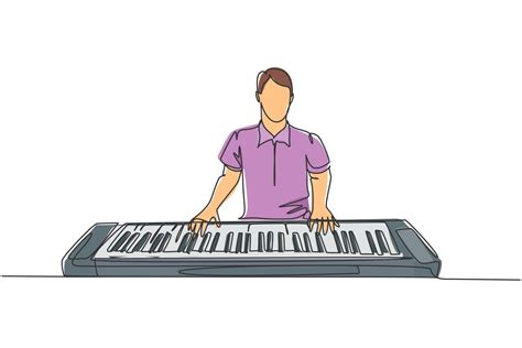 Person Playing Keyboard Synth