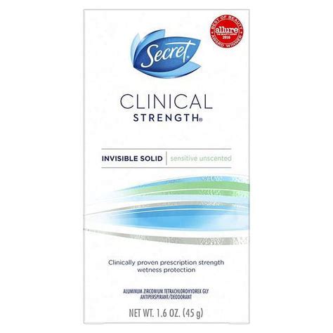 Secret Clinical Strength Womens Unscented Antiperspirant Deodorant