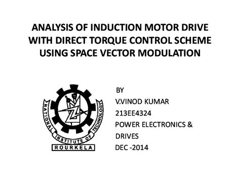 Ppt Direct Torque Control Of Induction Motor Ppt