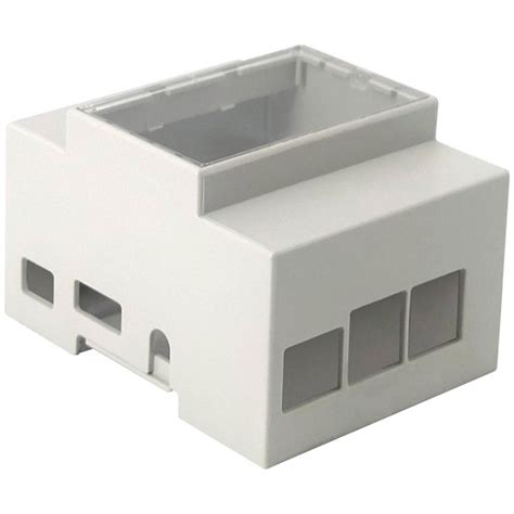 Joy It Housing Case For Raspberry Pi Din Rail Mounted Grey Rapid