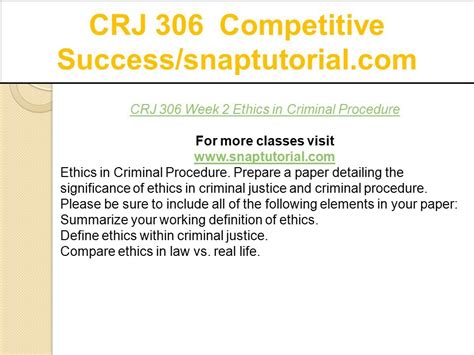 Crj 306 Competitive Success Ppt Download