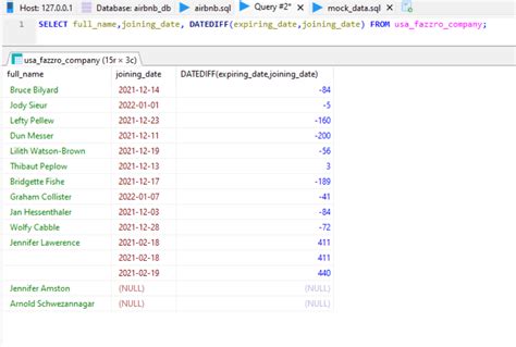 Mariadb Difference Between Two Dates