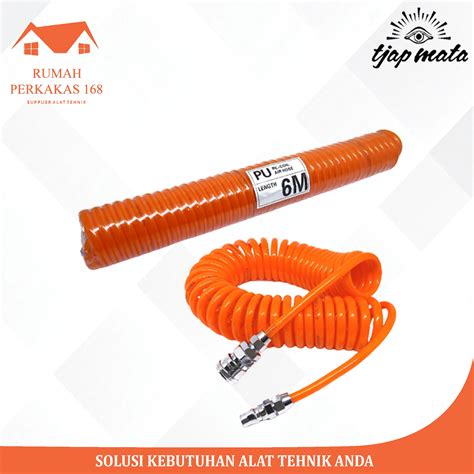 Selang Kompresor Selang Recoil 6 M Selang Spiral Selang Angin