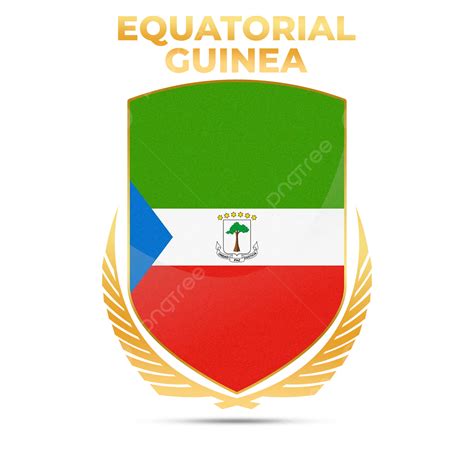 赤道幾內亞現實的金色花環旗幟 赤道幾內亞國旗 赤道几内亚国旗 旗帜素材圖案，psd和png圖片免費下載