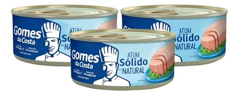 Kit 3 Atum Sólido Ao Natural Gomes Da Costa Lata 120g Mercadolivre